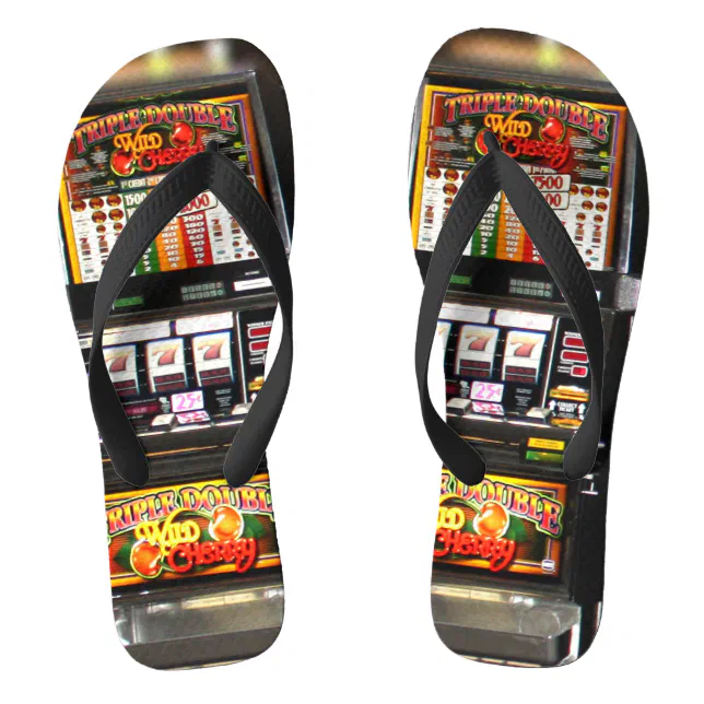 Dream Machines - Lucky Slot Machines Flip Flops | Zazzle