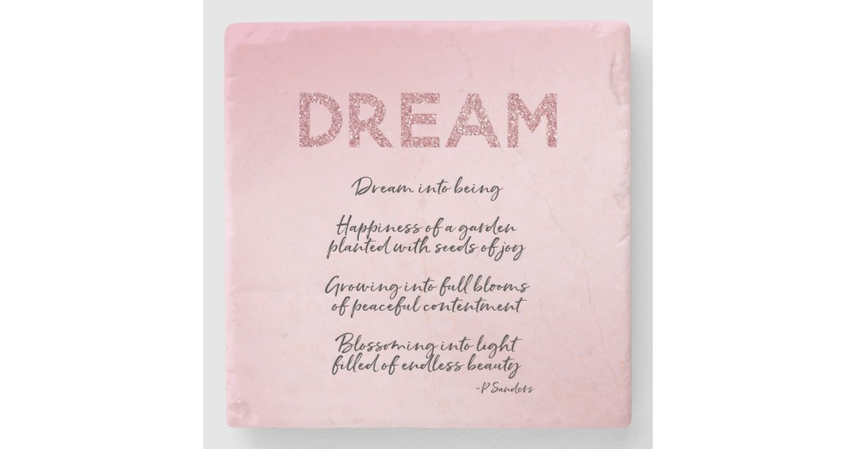 Dream Poem Stone Coaster | Zazzle