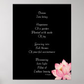 Dream Poem with Lotus Flower Poster | Zazzle