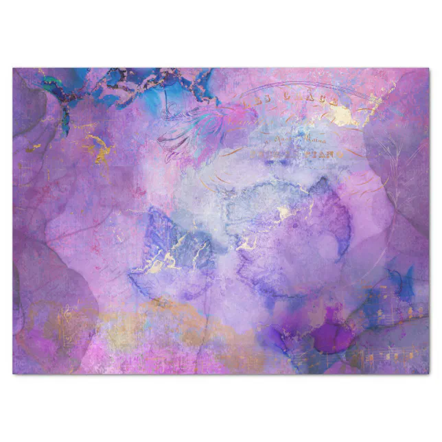 Dream Violet Collage Decoupage Tissue Paper | Zazzle