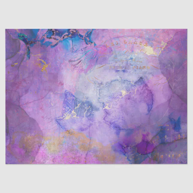 Dream Violet Collage Decoupage Tissue Paper | Zazzle