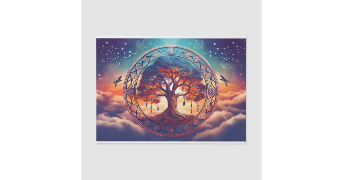 Dreamcatcher Tree of Life, Spiritual Explosion Tissue Paper | Zazzle
