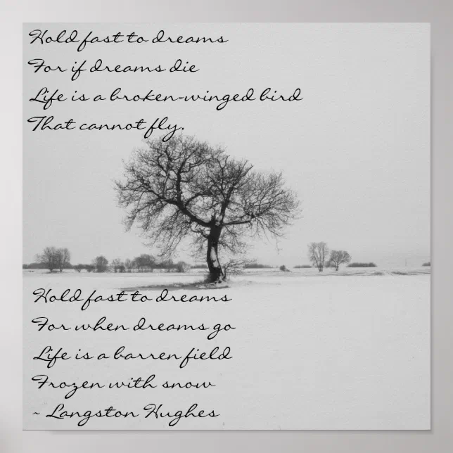 Dreams by Langston Hughes Poster | Zazzle