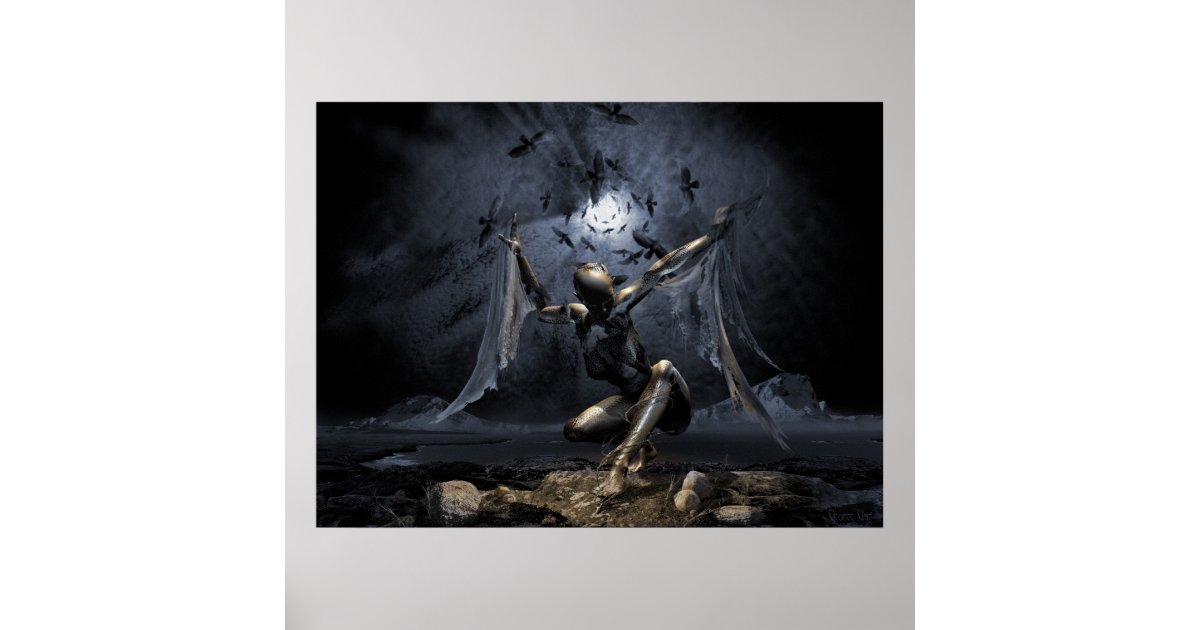 Dreams of flying, surreal art poster | Zazzle