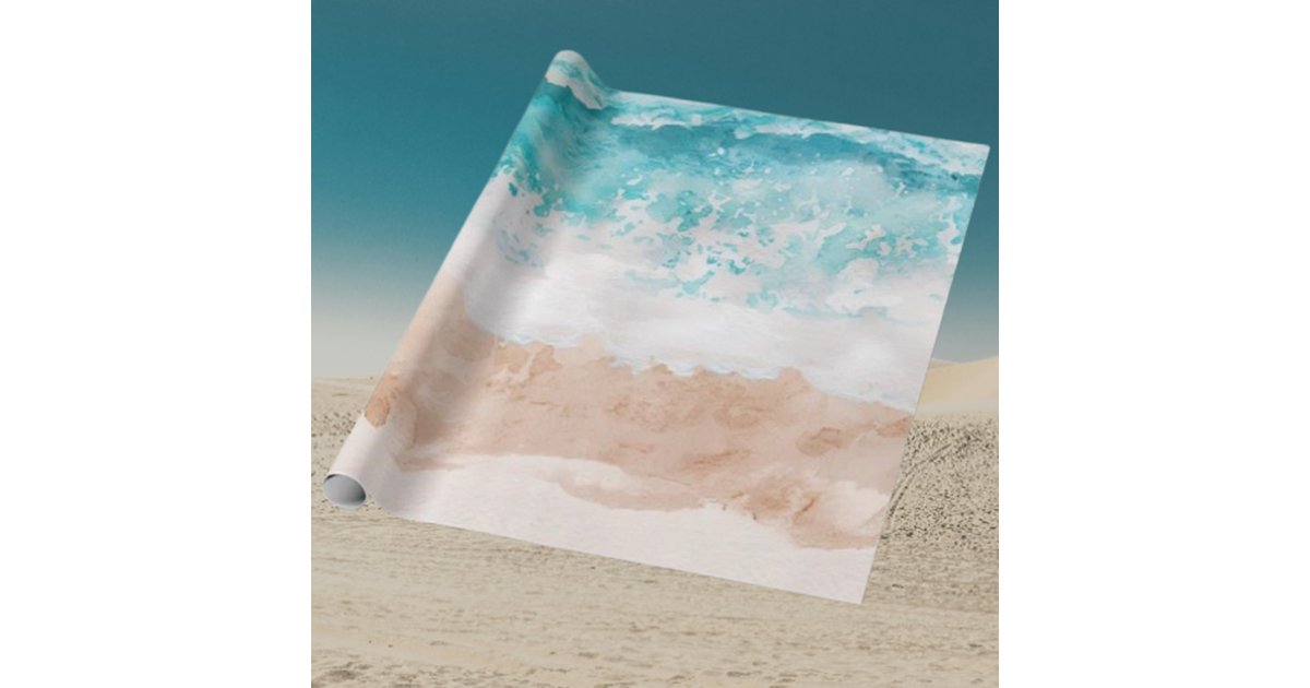 Dreamy Beach Waves Wrapping Paper | Zazzle
