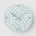 Dreamy Clouds Blue And White Acrylic Wall Clock | Zazzle