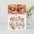 Dreamy Colorful Woods Autumn Fall Happy Birthday Card | Zazzle