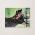 Dreamy Doberman Pinscher Face Painting Jigsaw Puzzle | Zazzle