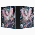 Dreamy Fairy Girl Pink Blue Fantasy Art 3 Ring Binder | Zazzle