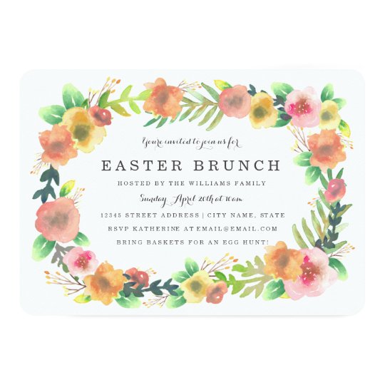 Dreamy Floral Easter Brunch Invitation | Zazzle.com