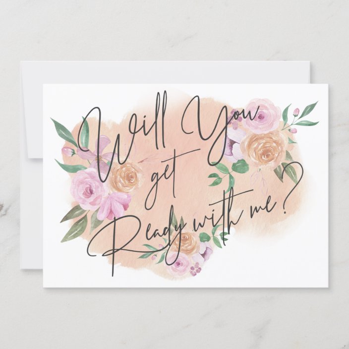 Dreamy Floral Get Ready With Me Card | Zazzle.com