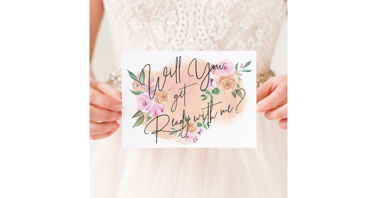 Dreamy Floral Get Ready With Me Card | Zazzle