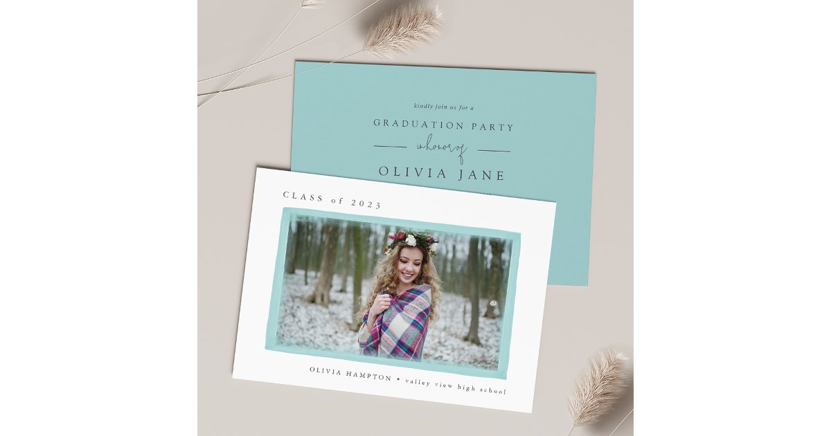 Dreamy Frame Graduation Announcement & Invitation | Zazzle