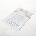 Dreamy Heaven Sent Blue Boy Baby Shower Foil Invitation | Zazzle
