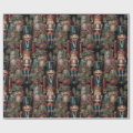 Dreamy Nutcracker Christmas Deep Blue Wrapping Paper | Zazzle