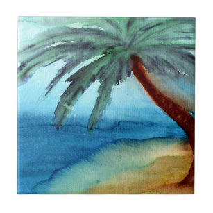 Palm Tree Decorative Ceramic Tiles | Zazzle