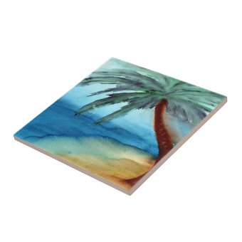Dreamy Palm Tree Tile | Zazzle