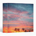 Dreamy Tropical Sunset 3 Ring Binder | Zazzle