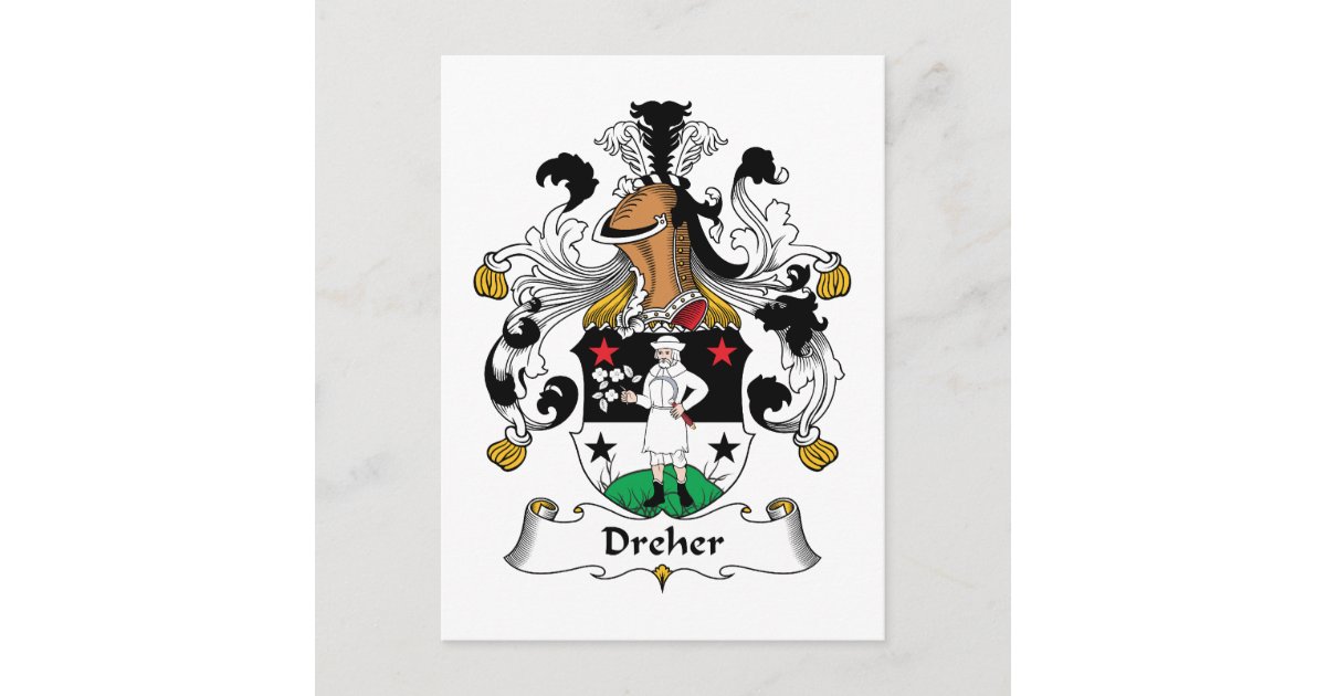 Dreher Family Crest Postcard | Zazzle
