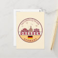 Dresden Germany City Skyline Emblem Postcard | Zazzle