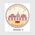 Dresden Germany City Skyline Emblem Sticker | Zazzle