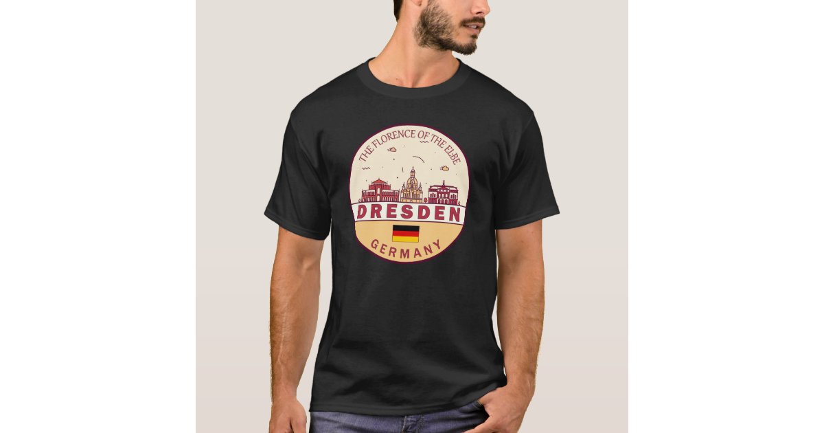 Dresden Germany City Skyline Emblem T-Shirt | Zazzle