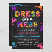 Dress for a Mess Paint Art Invitation | Zazzle