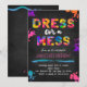 Dress for a Mess Paint Art Invitation | Zazzle