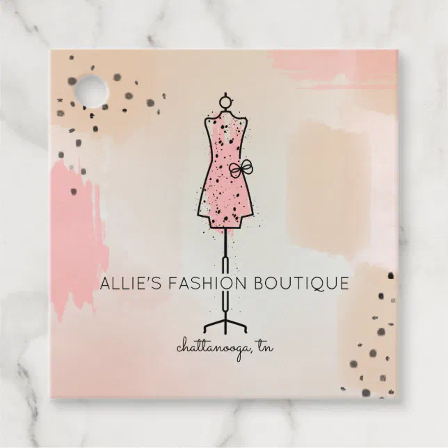 Dress Form Abstract Fashion Boutique Price Favor Tags | Zazzle