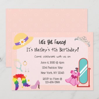 Dress Up Fashion Party Invitation | Zazzle