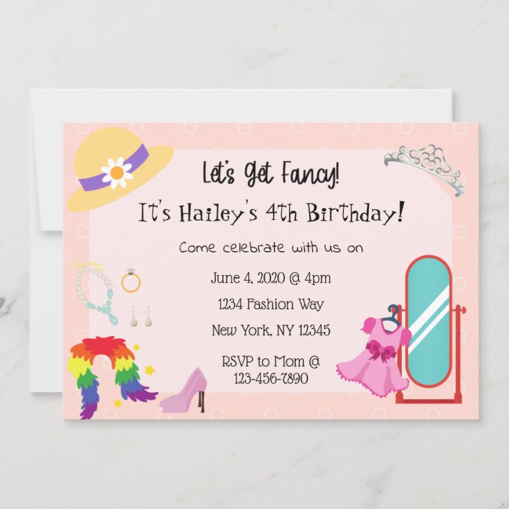 Dress Up Fashion Party Invitation | Zazzle