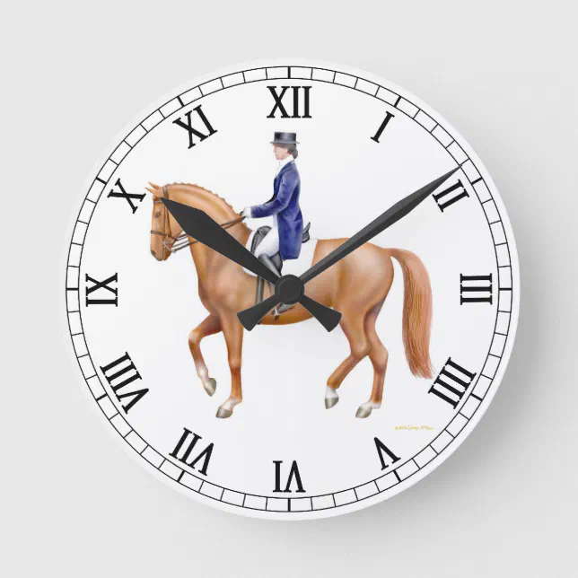 Dressage Horse Equestrian Wall Clock | Zazzle