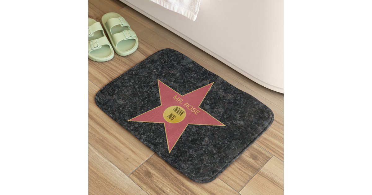 Dressing Room Star Bath Mat | Zazzle