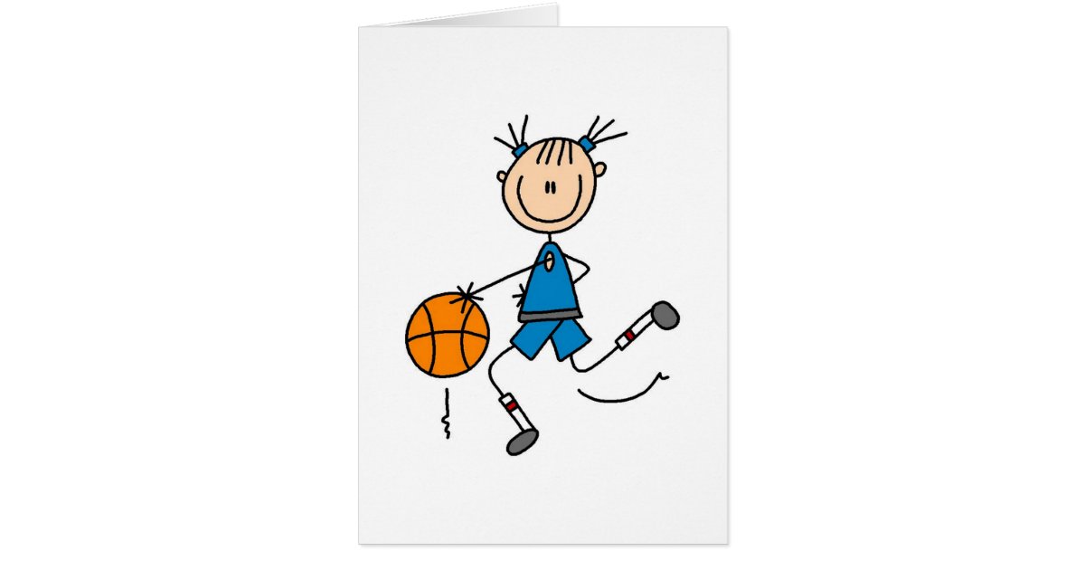 Dribbling The Basketball Card | Zazzle
