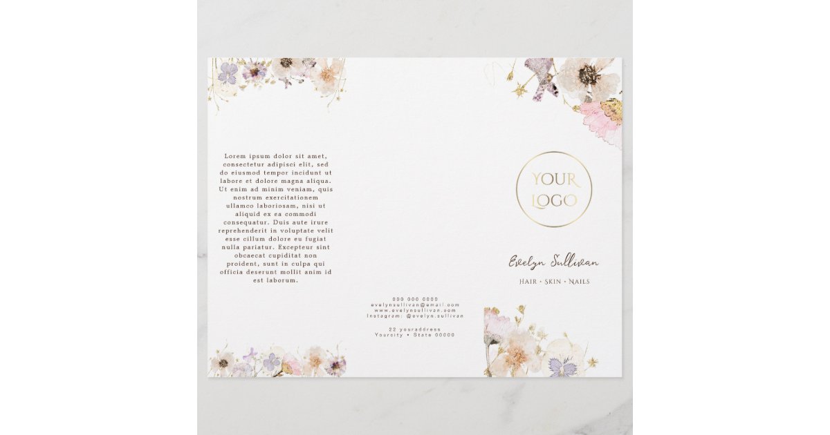 Dried flowers brochure | Zazzle