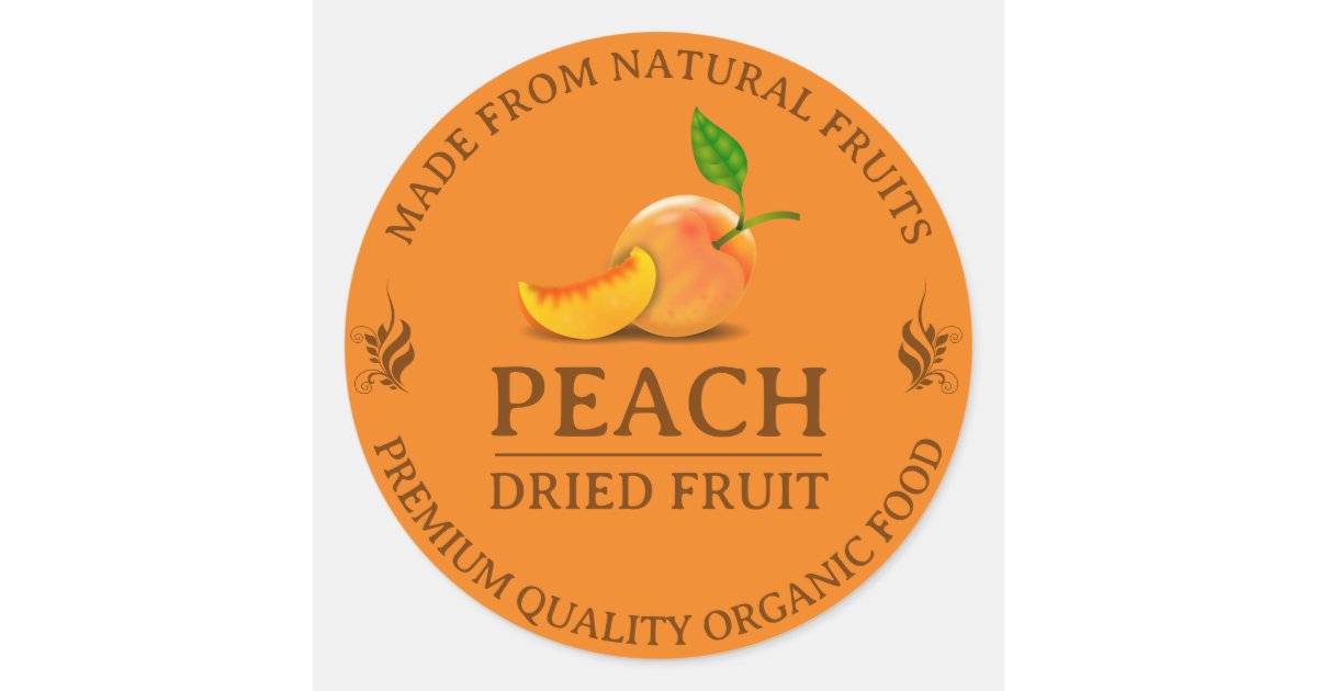 Dried Fruit Custom Label Sticker | Zazzle