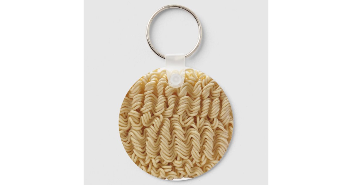 Dried ramen noodles keychain | Zazzle