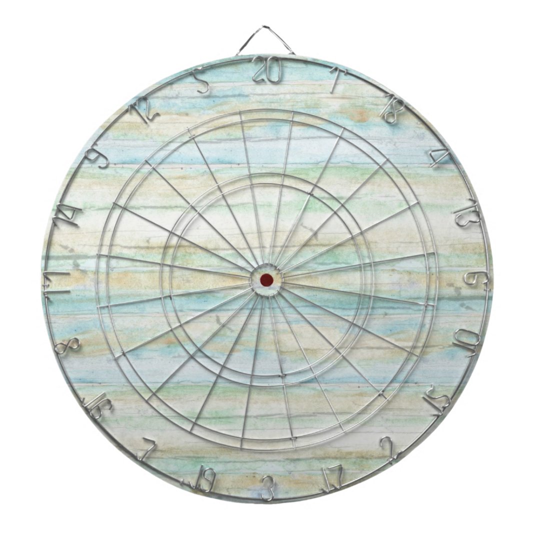 Driftwood Ocean Beach House Coastal Seashore Dartboard With Darts | Zazzle