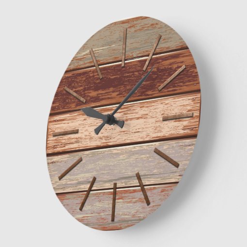 Driftwood Rust Wall Clock | Zazzle