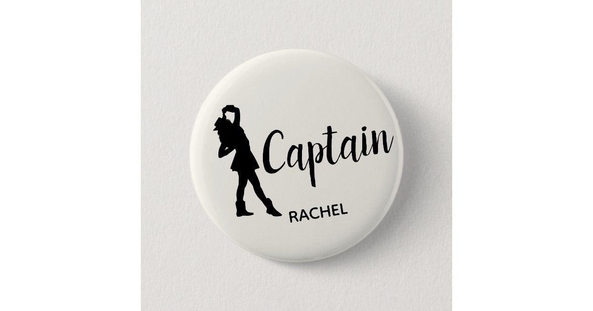 Drill Team Captain Personalized Button | Zazzle