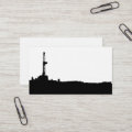 Drilling Rig 2 Silhouette Business Card | Zazzle