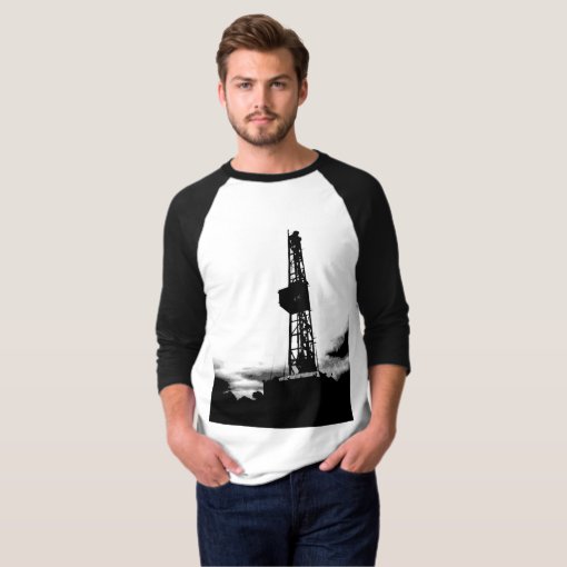 Drilling Rig Illustration T-Shirt | Zazzle