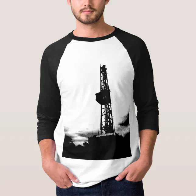 Drilling Rig Illustration T-Shirt | Zazzle