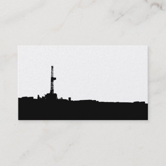 Drilling Rig Silhouette Business Card | Zazzle.com