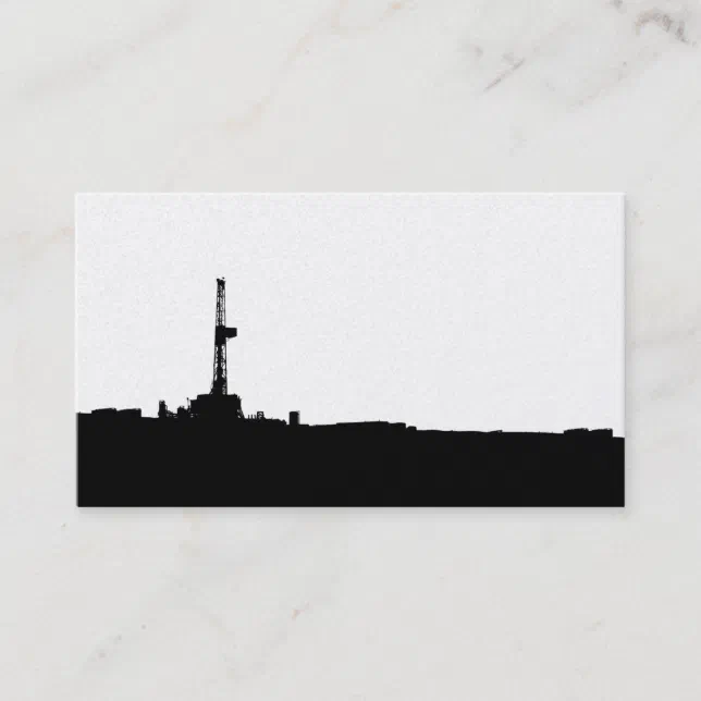 Drilling Rig Silhouette Business Card | Zazzle