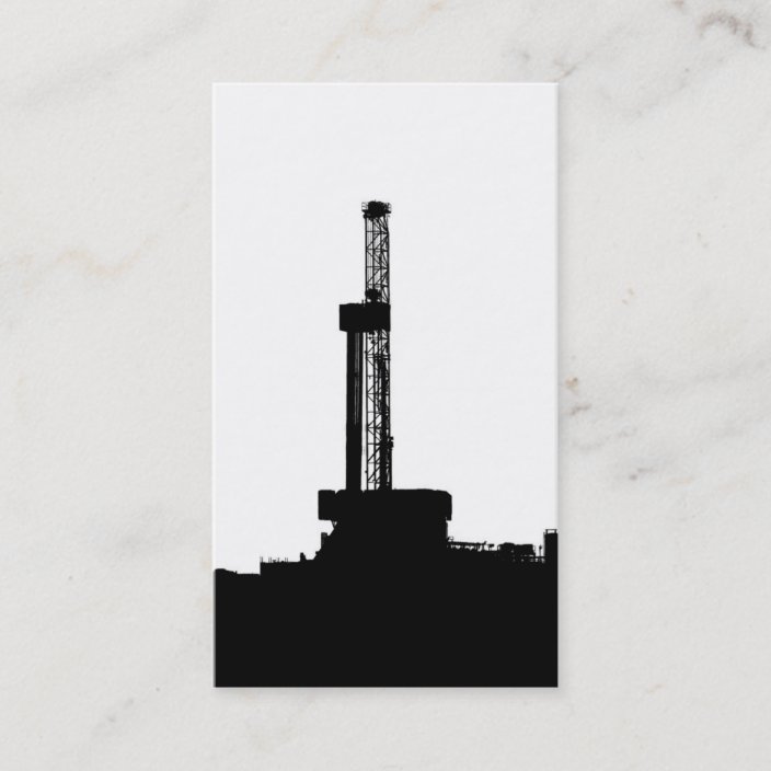 Drilling Rig Silhouette Business Card | Zazzle.com