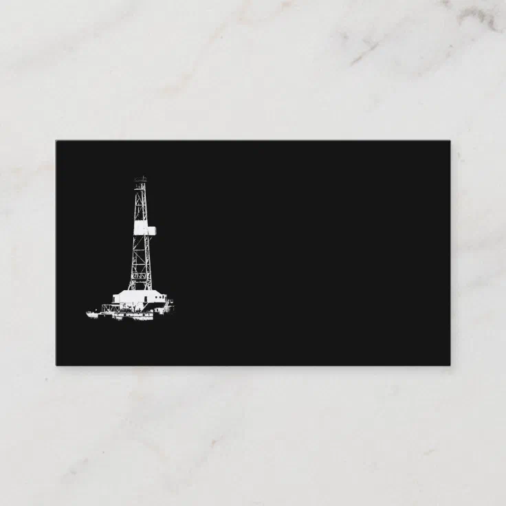 Drilling Rig Silhouette Business Card | Zazzle