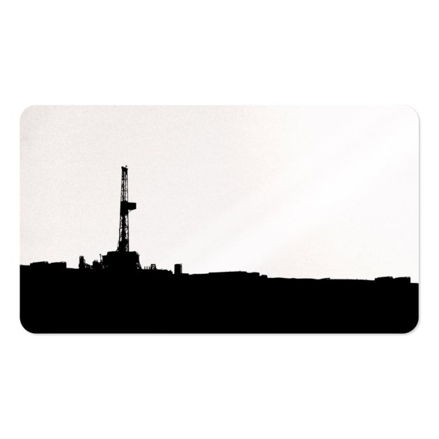 Drilling Rig Silhouette Business Cards