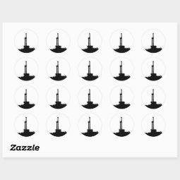 Drilling Rig Silhouette Classic Round Sticker | Zazzle