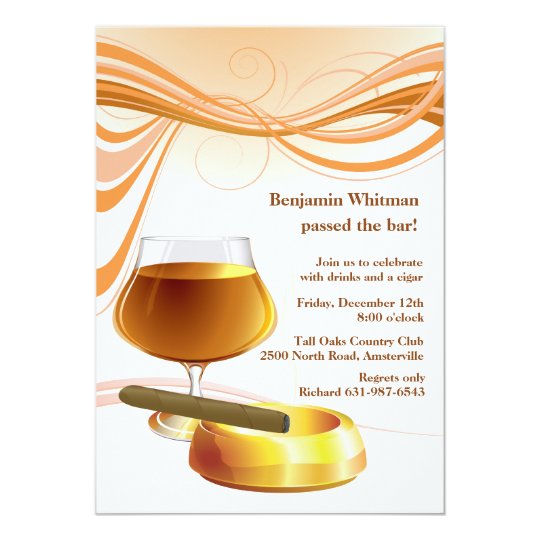 Drink and a Cigar Invitation | Zazzle.com
